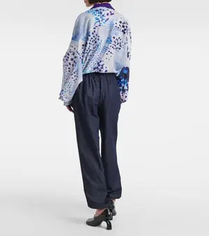 Dries Van Noten Straight Leg Denim Pants
