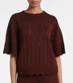 ERES Rêverie Open-knit Top - Red
