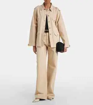 BLAZÉ MILANO Java High-rise Wide-leg Jeans - Beige