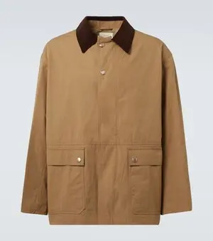 THE ROW Frank Corduroy-trimmed Cotton Jacket - Brown