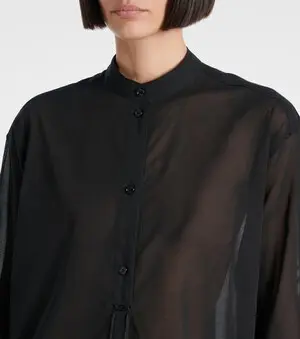 TOTEME Oversized Cotton Shirt - Black