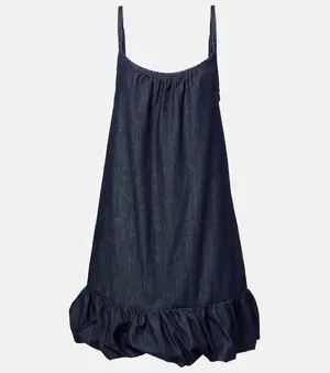 Dries Van Noten Denim Mini Dress - Blue