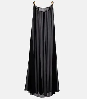 ADRIANA DEGREAS Holiday Embellished Maxi Dress - Black