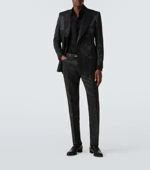 TOM FORD Dylan Striped Wool And Silk Suit Pants