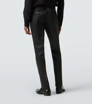 TOM FORD Dylan Striped Wool And Silk Suit Pants