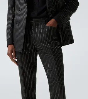 TOM FORD Dylan Striped Wool And Silk Suit Pants