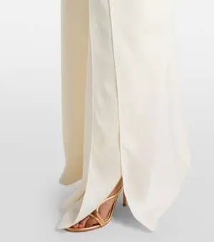 TALLER MARMO Feather-trimmed Gown