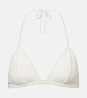 ERES Extra Jacquard Bikini Top - White