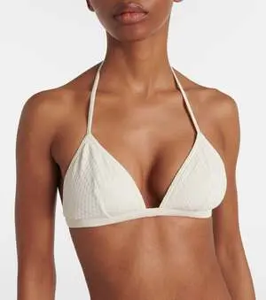 ERES Extra Jacquard Bikini Top - White