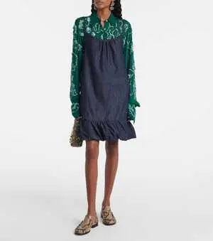 Dries Van Noten Denim Mini Dress