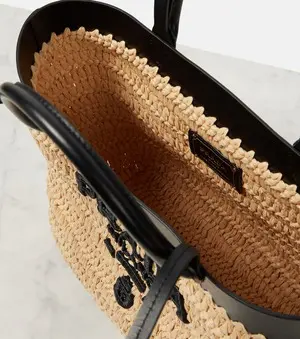 Prada Small Crochet Raffia-effect Tote Bag