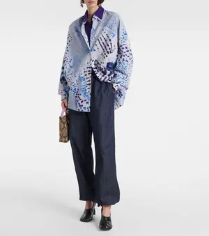 Dries Van Noten Straight Leg Denim Pants