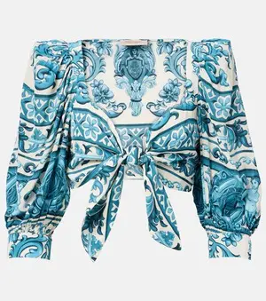 ADRIANA DEGREAS Printed Crop Top