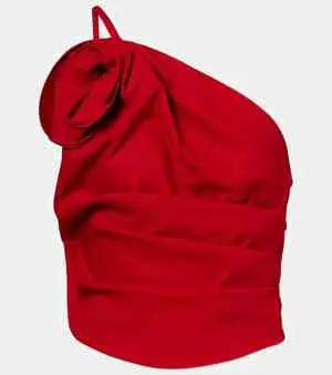 Magda Butrym Floral-applique One-shoulder Top