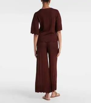 ERES Reverie Open-knit Cotton-blend Top