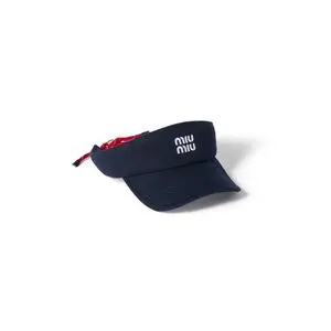 Miu Miu Denim Visor - Blue/red