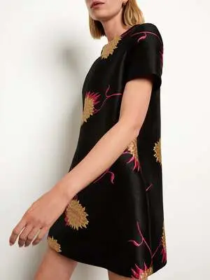 La DoubleJ Mini Swing Dress - Derby Jacquard