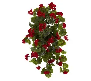NEARLY NATURAL 29' Uv Resistant Geranium Hangin G Plant Set - One-color