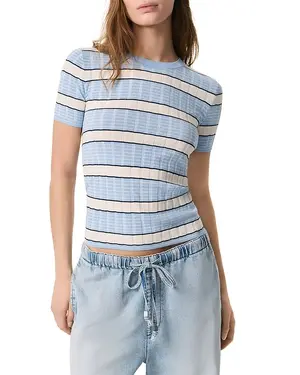 Rag & Bone Eloise Striped Crewneck Top