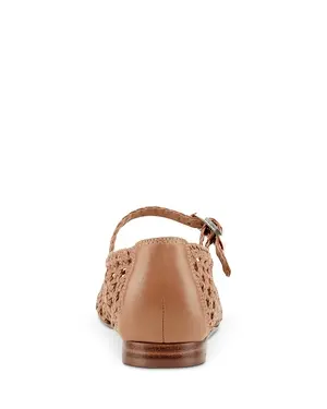 MARC FISHER LTD. Evonna Woven Mary Jane Flats - Medium Natural