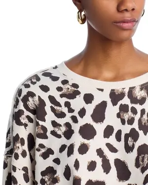 Vintage Havana Faux Suede Terry Crewneck Top