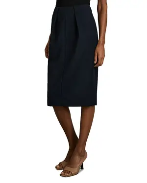 REISS Gabi Tailored Skirt - Navy