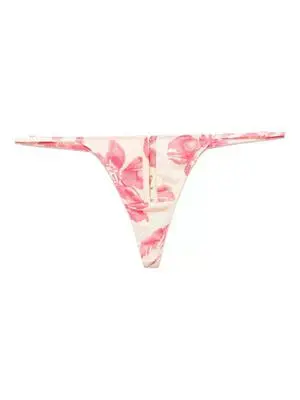 Kiki De Montparnasse Papillon Et Orchidee Corset Thong - Pink