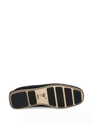 GIUSEPPE ZANOTTI Cristophe Suede Loafers - Black