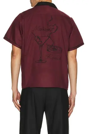 MIDNIGHT RODEO Bowler Shirt In Burgundy