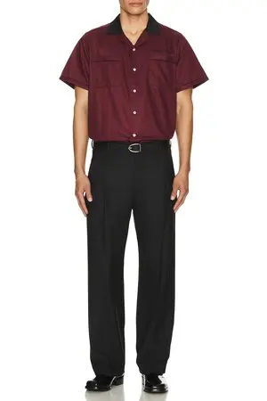 MIDNIGHT RODEO Bowler Shirt In Burgundy