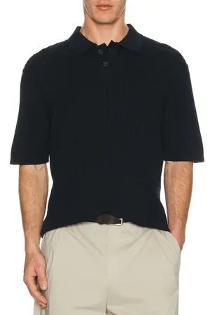 WAO Cable Knit Short Sleeve Polo