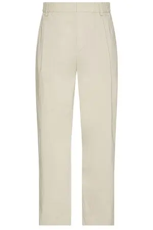 WAO Relaxed Fit Pleated Pants - Light Beige