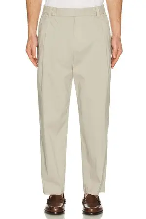 WAO Relaxed Fit Pleated Pants - Light Beige