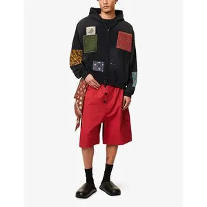 FOUND Tapestry Patchwork Cotton Hoody