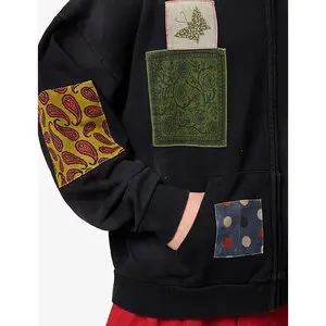 FOUND Tapestry Patchwork Cotton Hoody