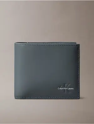Calvin Klein Monologo Bifold Wallet Anthracite