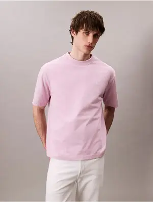 Calvin Klein Calvin Klein Monogram Logo Relaxed Crewneck T-shirt Spring Lilac