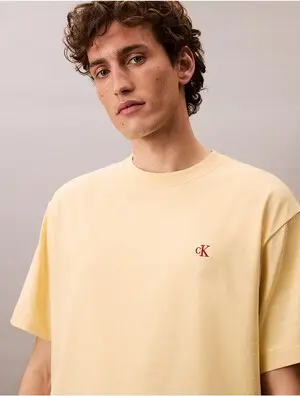 Calvin Klein Calvin Klein Monogram Logo Relaxed Crewneck T-shirt Sunlight