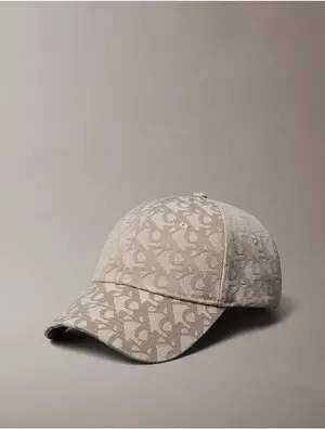 Calvin Klein Monogrammed Baseball Cap - Caribou/ Weathered Teak