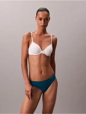 Calvin Klein Invisibles Thong - Teal Marine