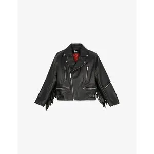 The Kooples Fringed Leather Jacket