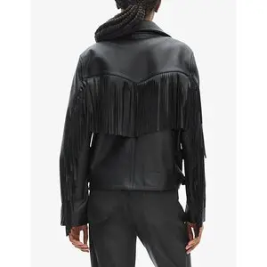 The Kooples Fringed Leather Jacket