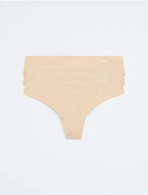 Calvin Klein Invisibles 3-pack Thong - Light Caramel
