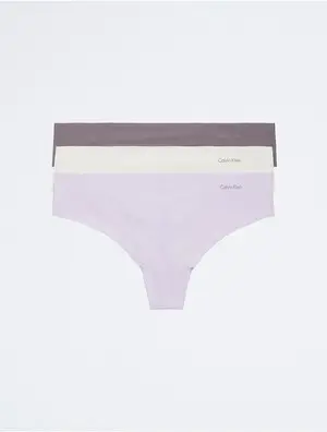 Calvin Klein Invisibles 3-pack Thong Lilac/vanilla/rabbit