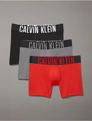 Calvin Klein Intense Power Micro 3-pack Boxer Brief - Black / Grey Sky / Pompeian Red