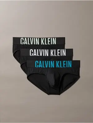 Calvin Klein Intense Power Micro 3-pack Hip Brief Black / Teal Breeze Multi