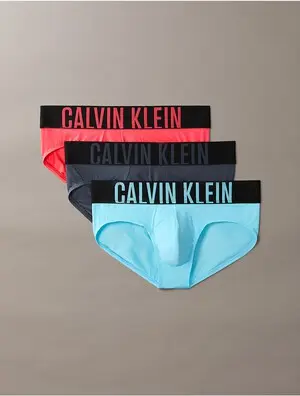 Calvin Klein Intense Power Micro 3-pack Hip Brief - Ombre Blue/chilly Blue/punch Pink