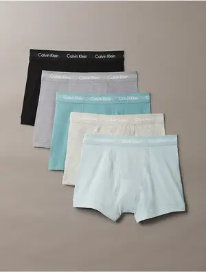 Calvin Klein Cotton Stretch 5-pack Trunk Black / Convoy / Grey Heather / Slate Turquoise / Shade