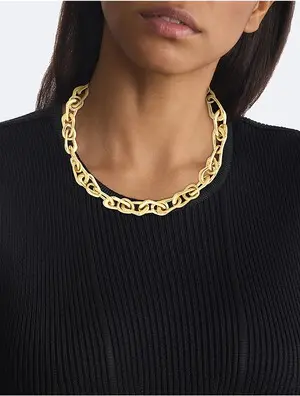Calvin Klein Organic Chain Link Necklace - Gold
