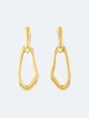 Calvin Klein Organic Chain Link Earrings - Gold